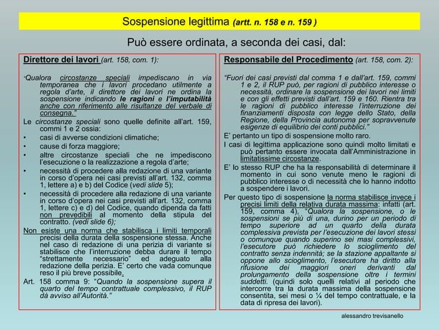 4 sospensione e ripresa lavori | PPT