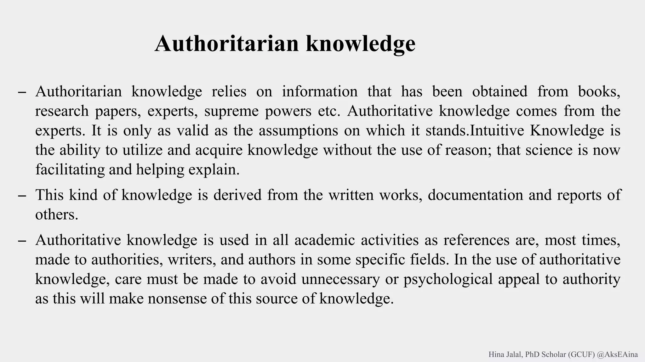 Sources of knowledge | PPT