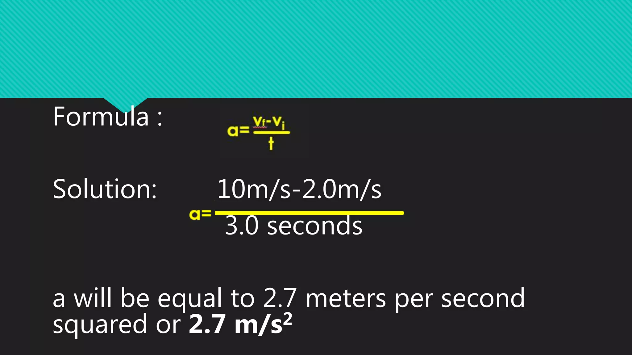 Speed, Velocity and Acceleration | PPTX