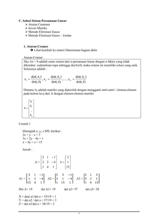 Sistem Persamaan Linear | PDF