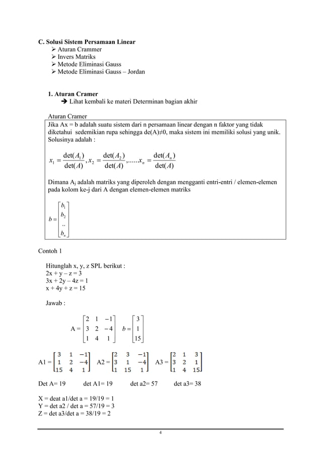 Sistem Persamaan Linear | PDF