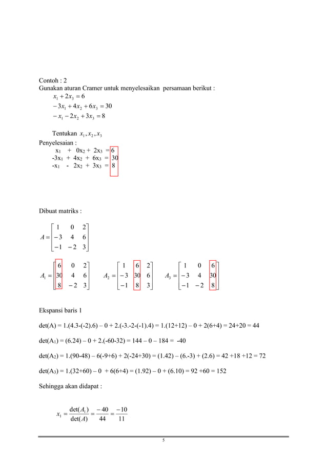 Sistem Persamaan Linear | PDF