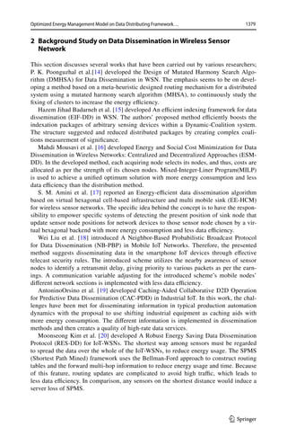 Optimized Energy Management Model on Data Distributing Framework of Wireless Sensor Network in ...