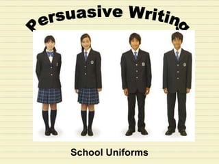 4 square graphic organizer lesson school uniforms | PPT | Women\'s ...
