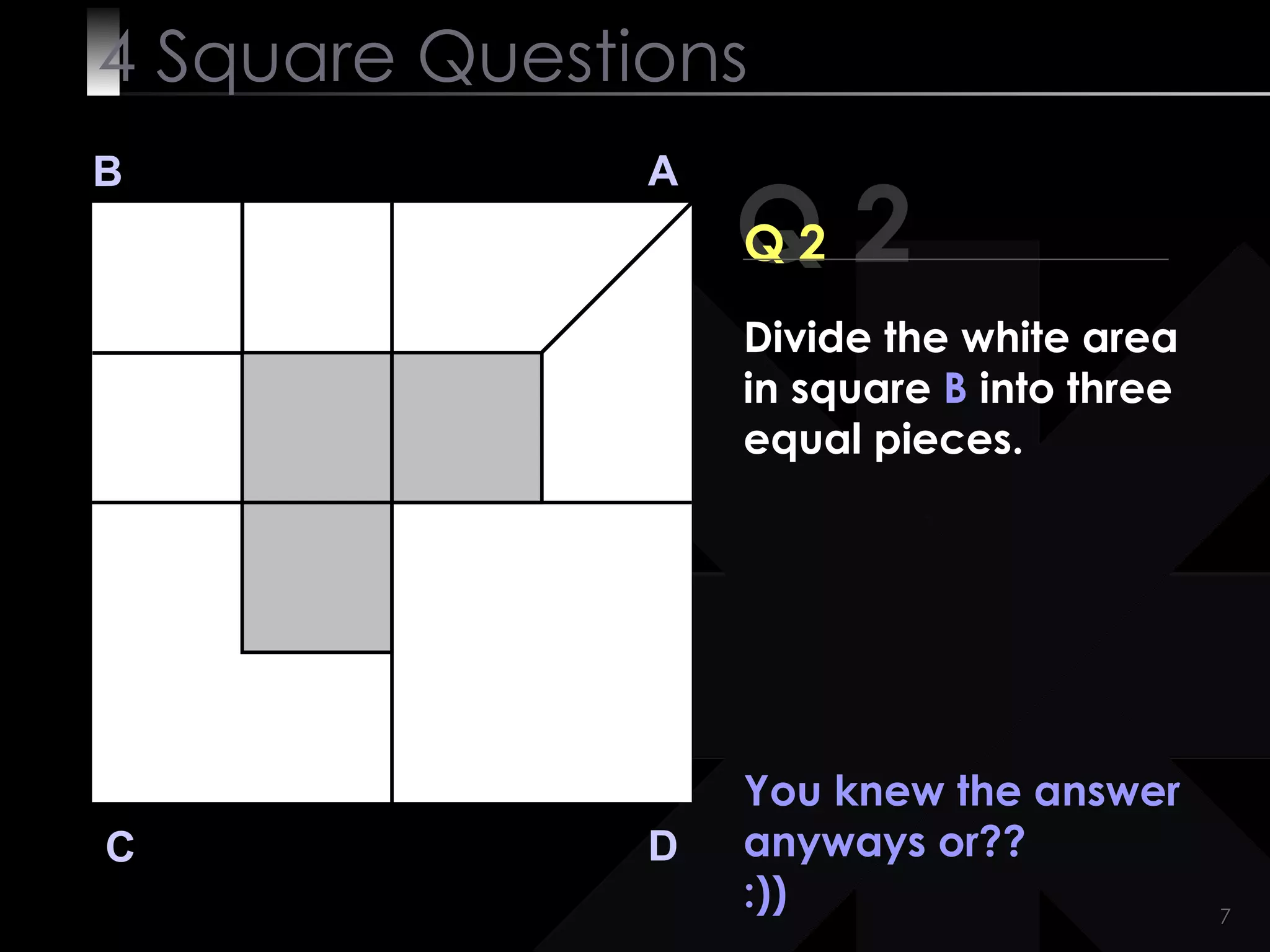 4 squares..Can You Solve It ? | PPS