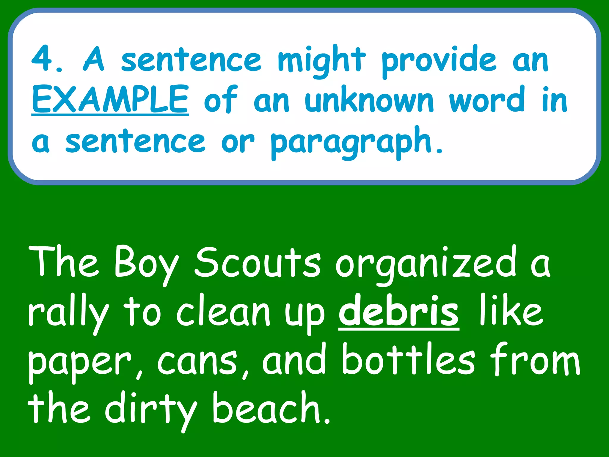 4 Sr Context Clues Teaching Points | PPT