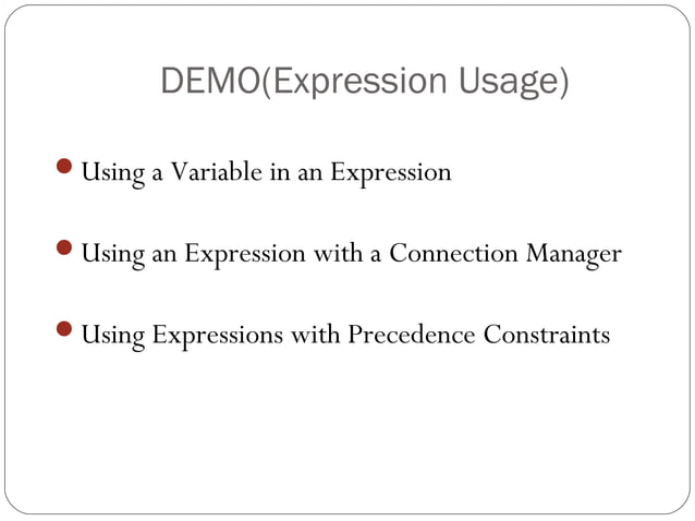 4\9 SSIS 2008R2_Training - Expression and Variables | PPT