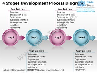 4 stages development process diagram flowchart free power point ...