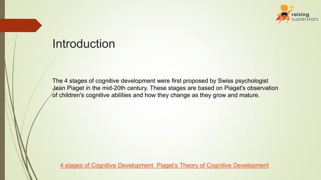 4 Stages of Cognitive Development - Piaget’s Theory of Cognitive ...