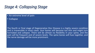 4 stages of degenative disc.pptx | Bone and Joint Conditions | Diseases ...
