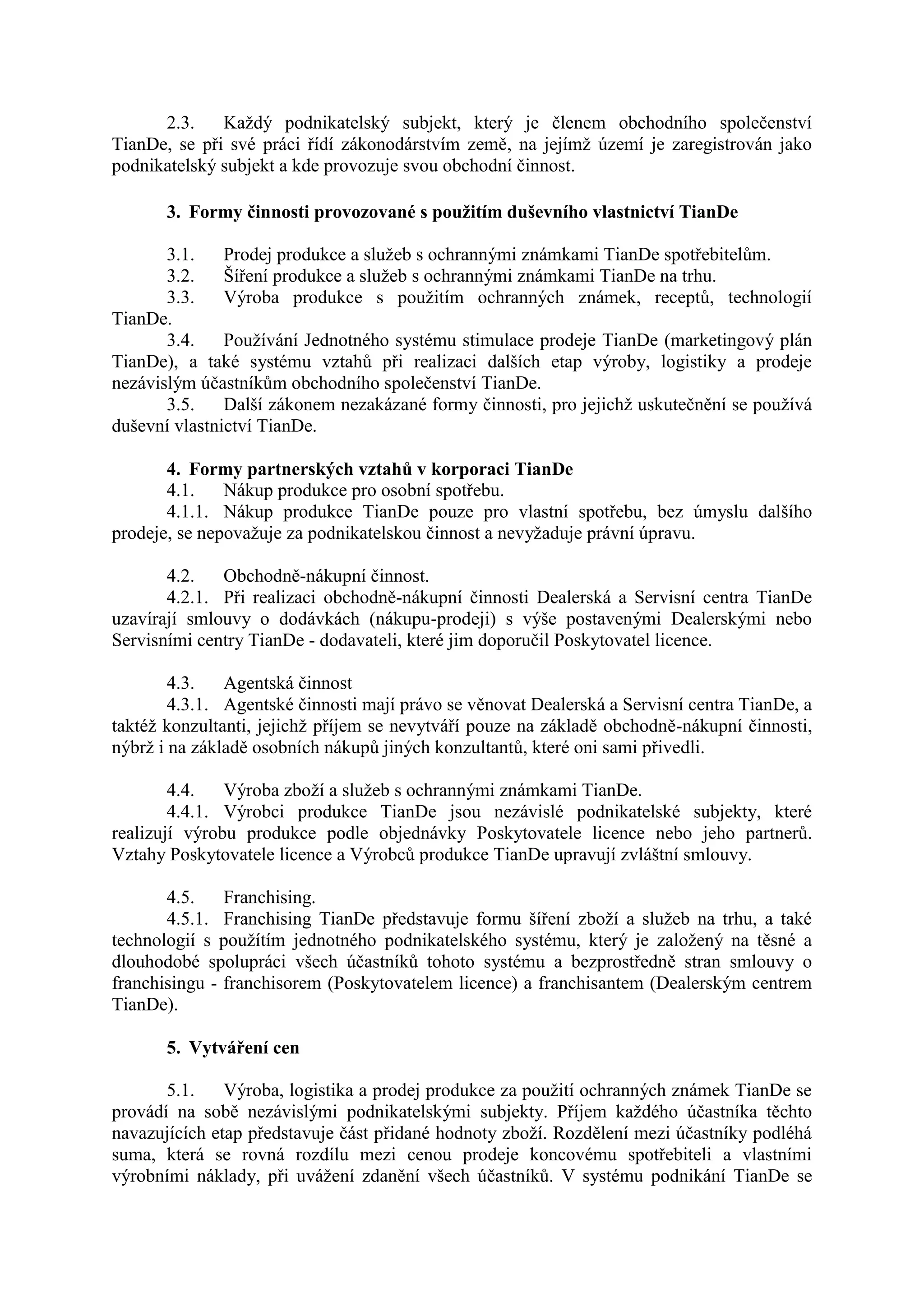 4 stanovy systému podnikání tian de | PDF