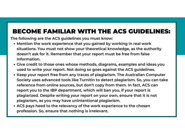 4 Step Process To Write An RPL Report For ACS Skill Assessment | PPT