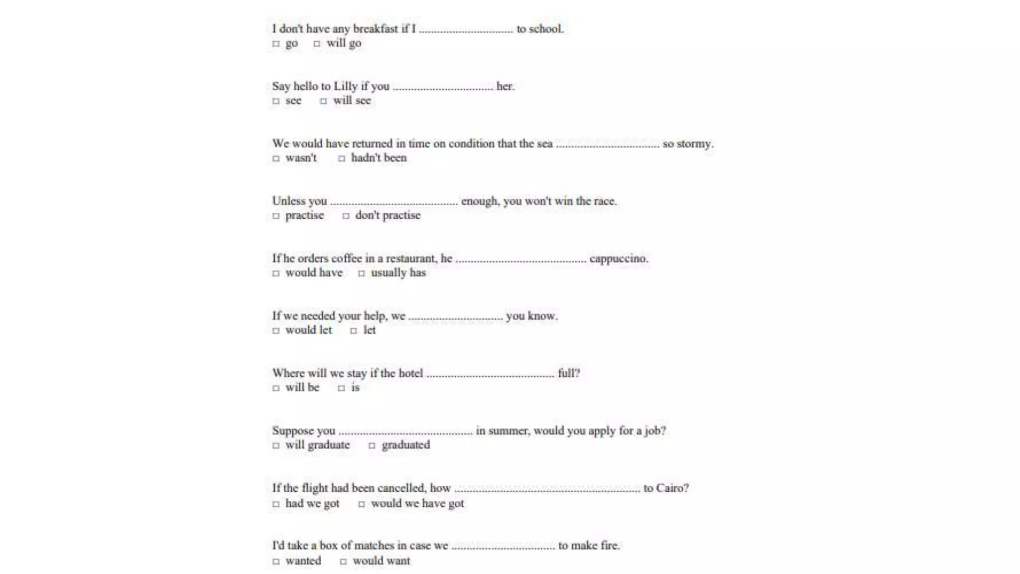 Conditional Sentences and its Types | PPTX | Programming Languages | Computing