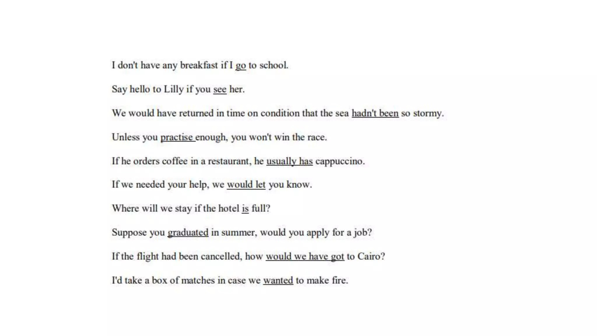 Conditional Sentences and its Types | PPTX | Programming Languages | Computing