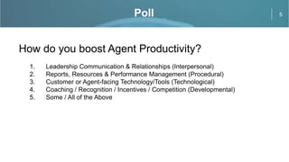4 Strategies To Boost Agent Productivity | PPT