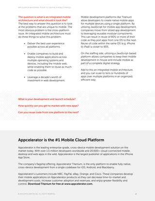4 steps to creating a mobile development strategy - White Paper - Appcelerator | PDF
