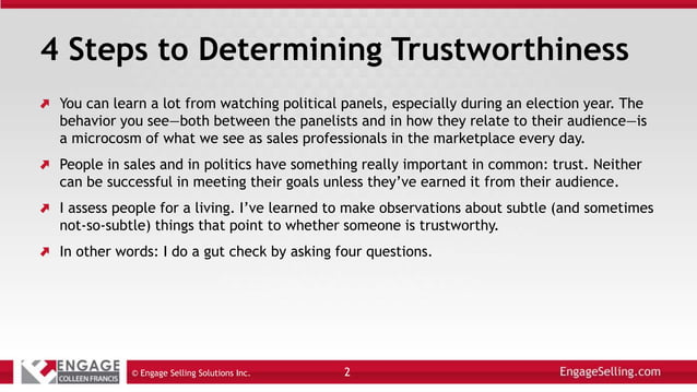 4 Steps to Determining Trustworthiness | PPT