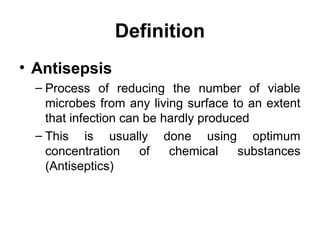 Sterilization, Disinfection and Antisepsis 2017 | PPT