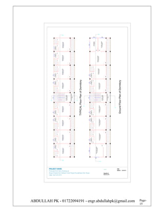 4 storied dormitory building design estimate and cost analysis | PDF
