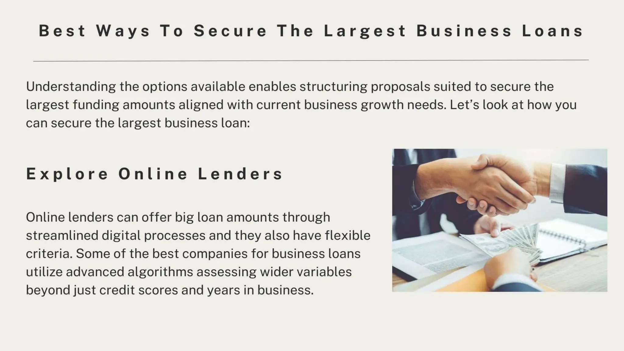 4 Strategies To Secure The Largest Business Loan Possible | PPTX