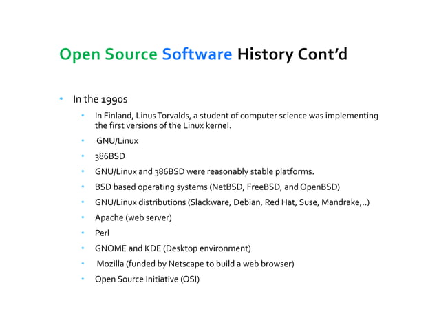 Open Source Software | PPTX