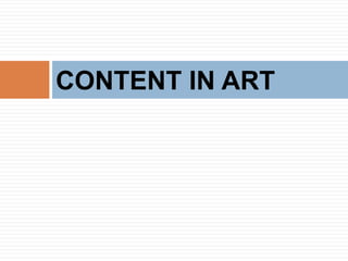 Subject and Content of Arts | PPTX