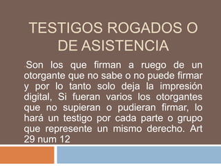 4 sujetos y testigos | PPTX