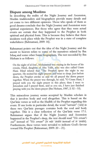 ORIENTALISTS' VIEW ON THE NIGHT JOURNEY: AN ANALYSIS | PDF