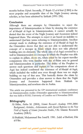 ORIENTALISTS' VIEW ON THE NIGHT JOURNEY: AN ANALYSIS | PDF