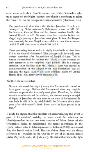 ORIENTALISTS' VIEW ON THE NIGHT JOURNEY: AN ANALYSIS | PDF