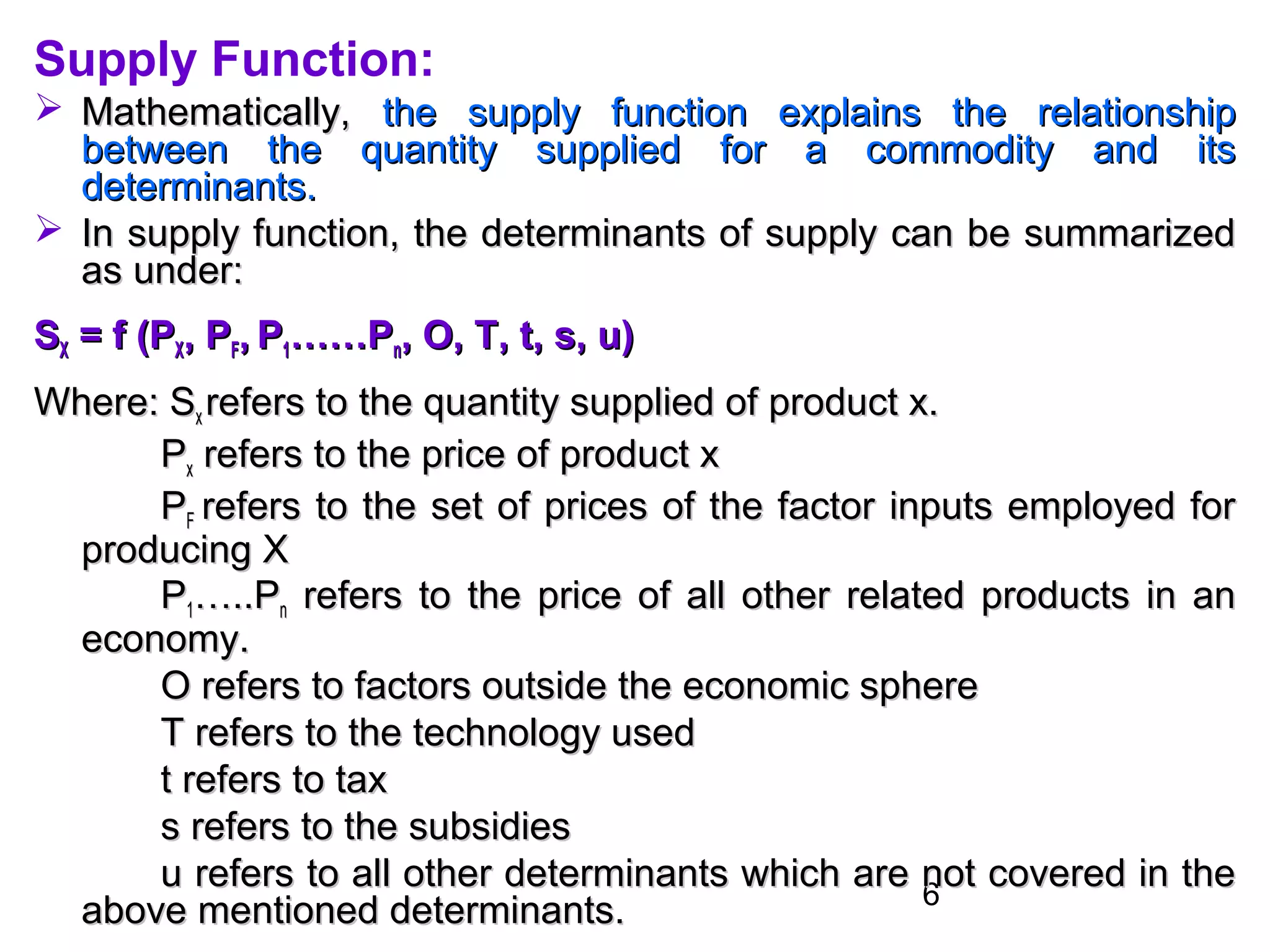 4 supply function | PPT