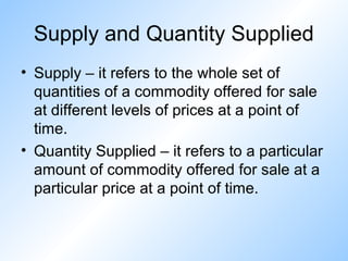 4 supply theory | PPT | Commodities | Economy