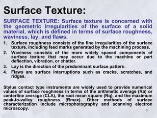 surface quality and accuracy | PPTX