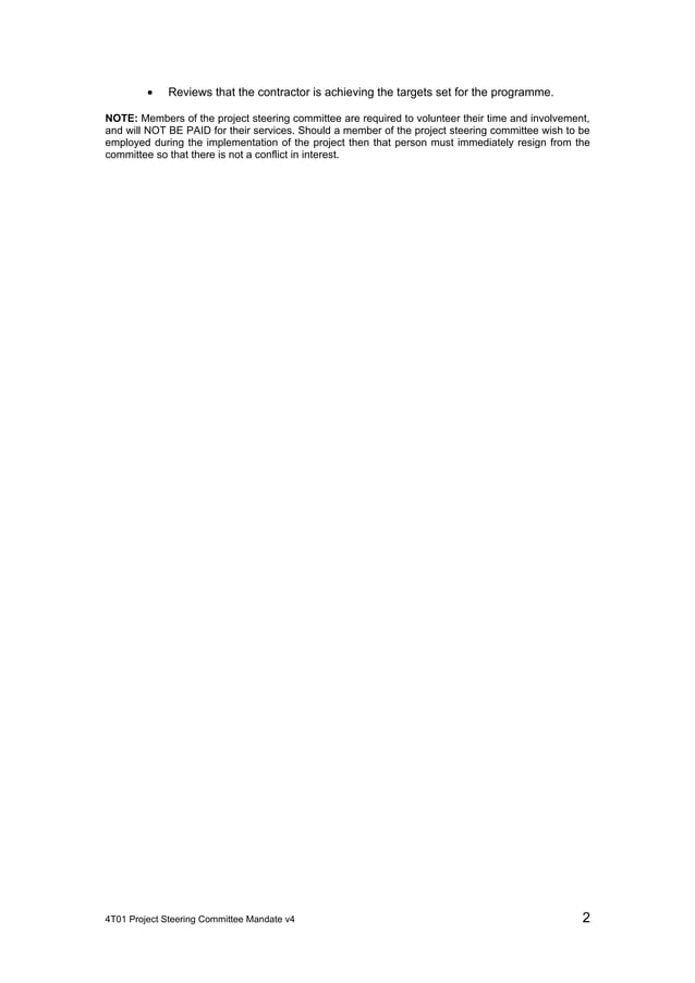 4 t01 steering committee terms of reference v4 0 | DOC | Construction ...