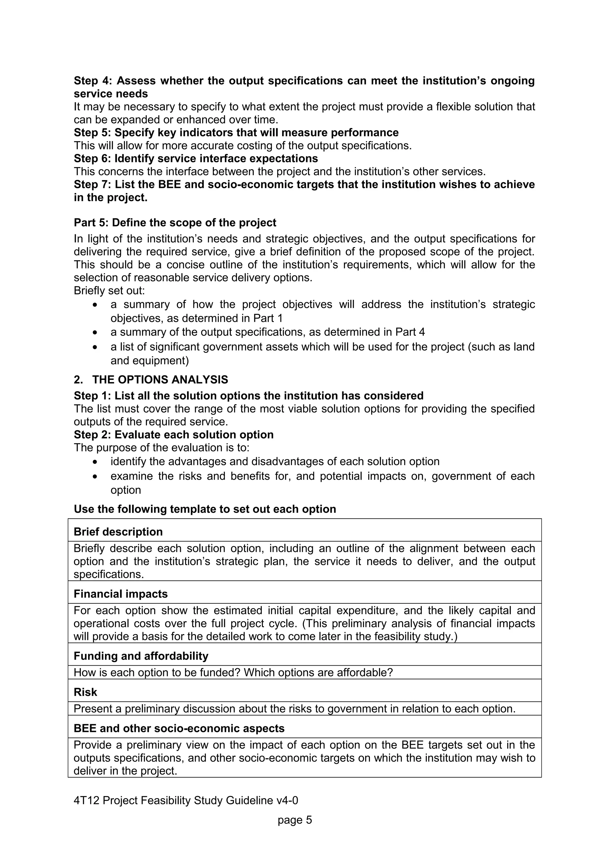 4 t12 project feasibility study guideline v4 0 | DOC