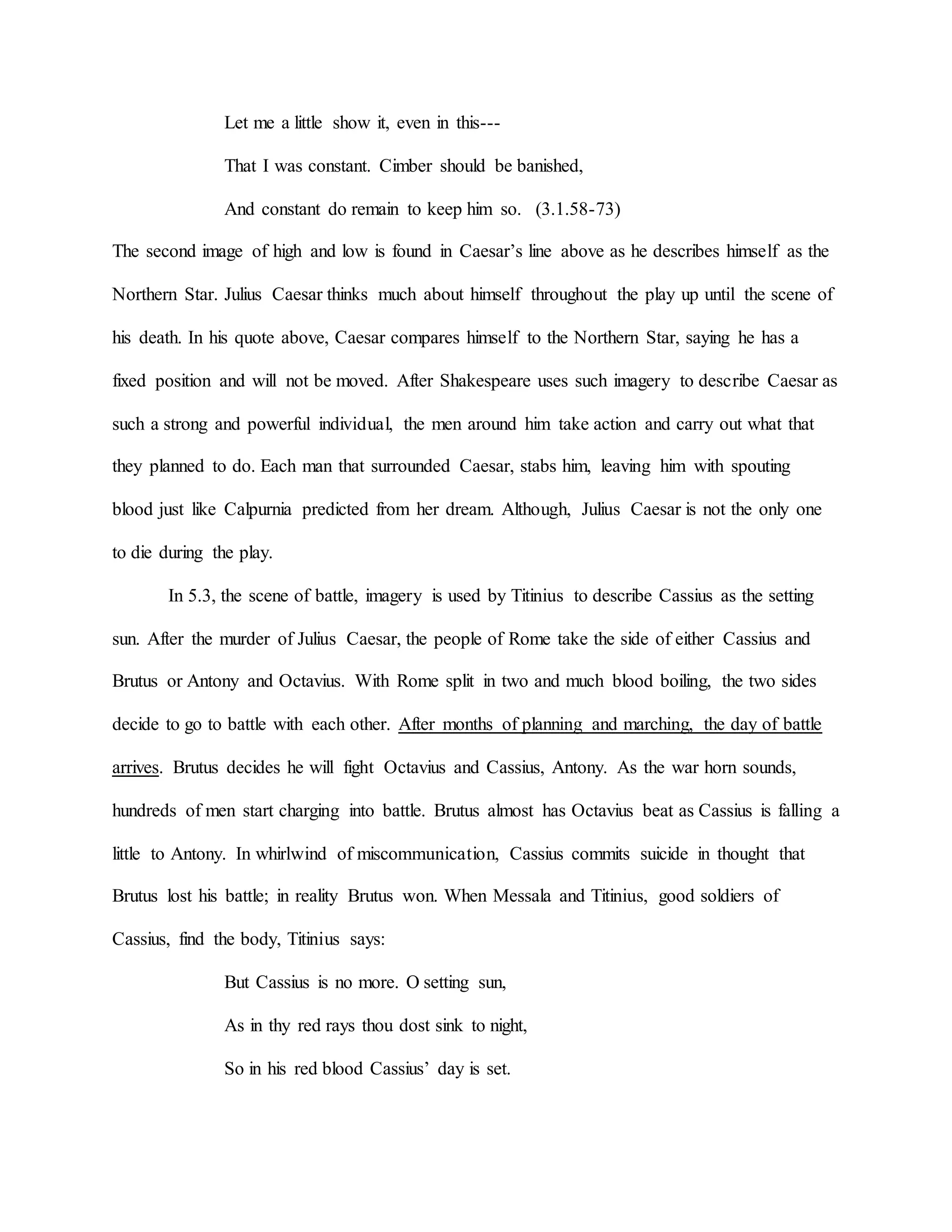 Julius caesar analytical essay | DOCX