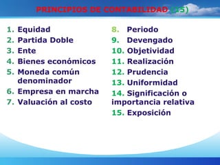 PRINCIPIOS DE CONTABILIDAD GENERALMENTE ACEPTADOS | PPT