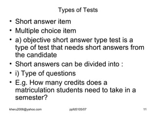 Test Construction | PPT