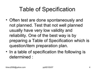 Test Construction | PPT