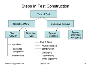 Test Construction | PPT | Free Download