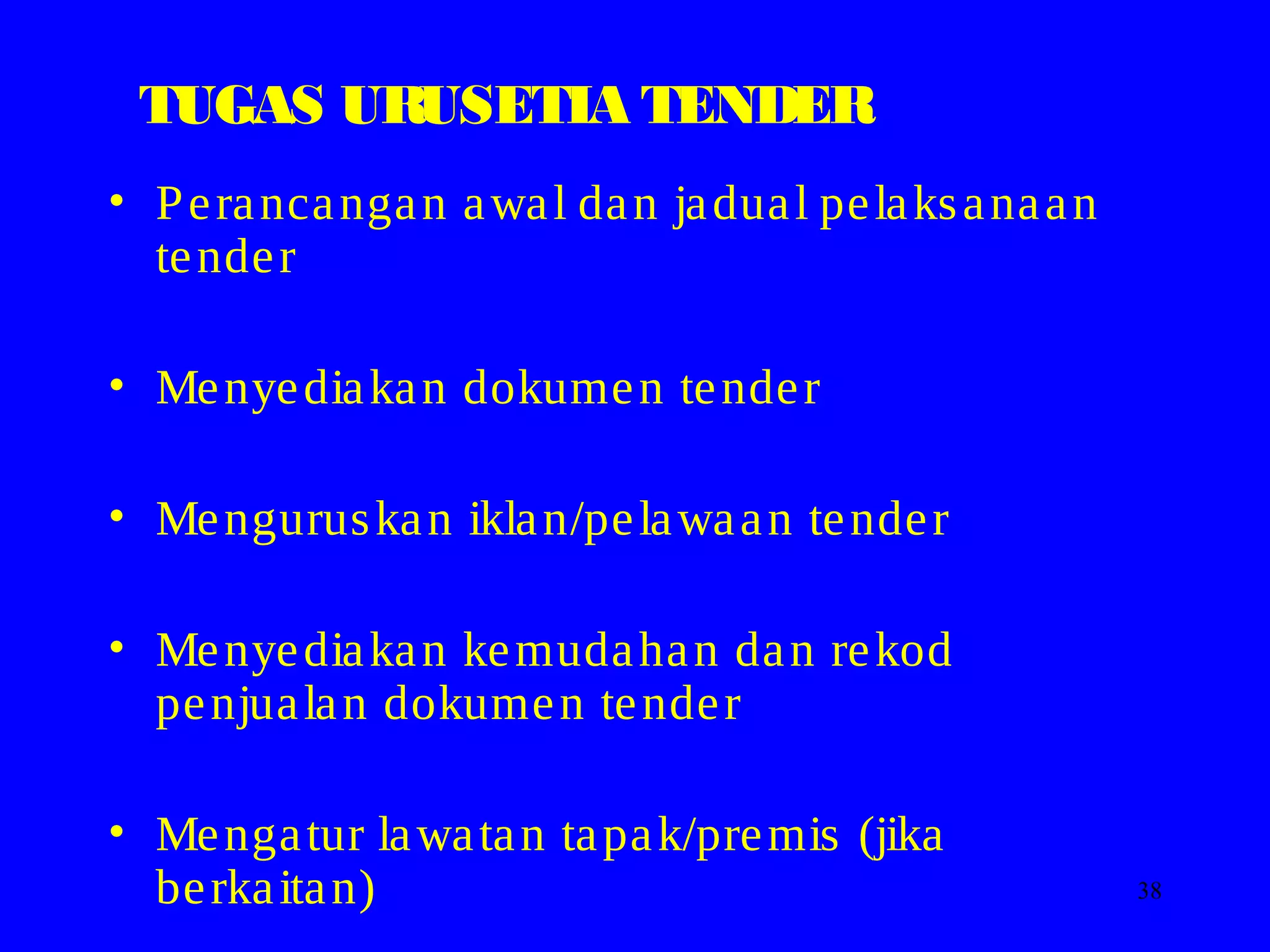 Tatacara Kaedah Tender | PPT