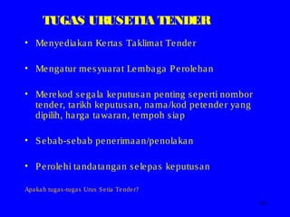 Tatacara Kaedah Tender | PPT