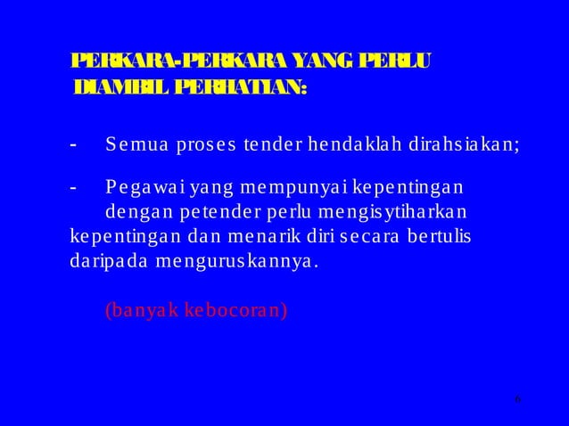 Tatacara Kaedah Tender | PPT