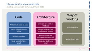 04. Agile development of sustainable software - Joost Visser - #ScaBru18 | PPT