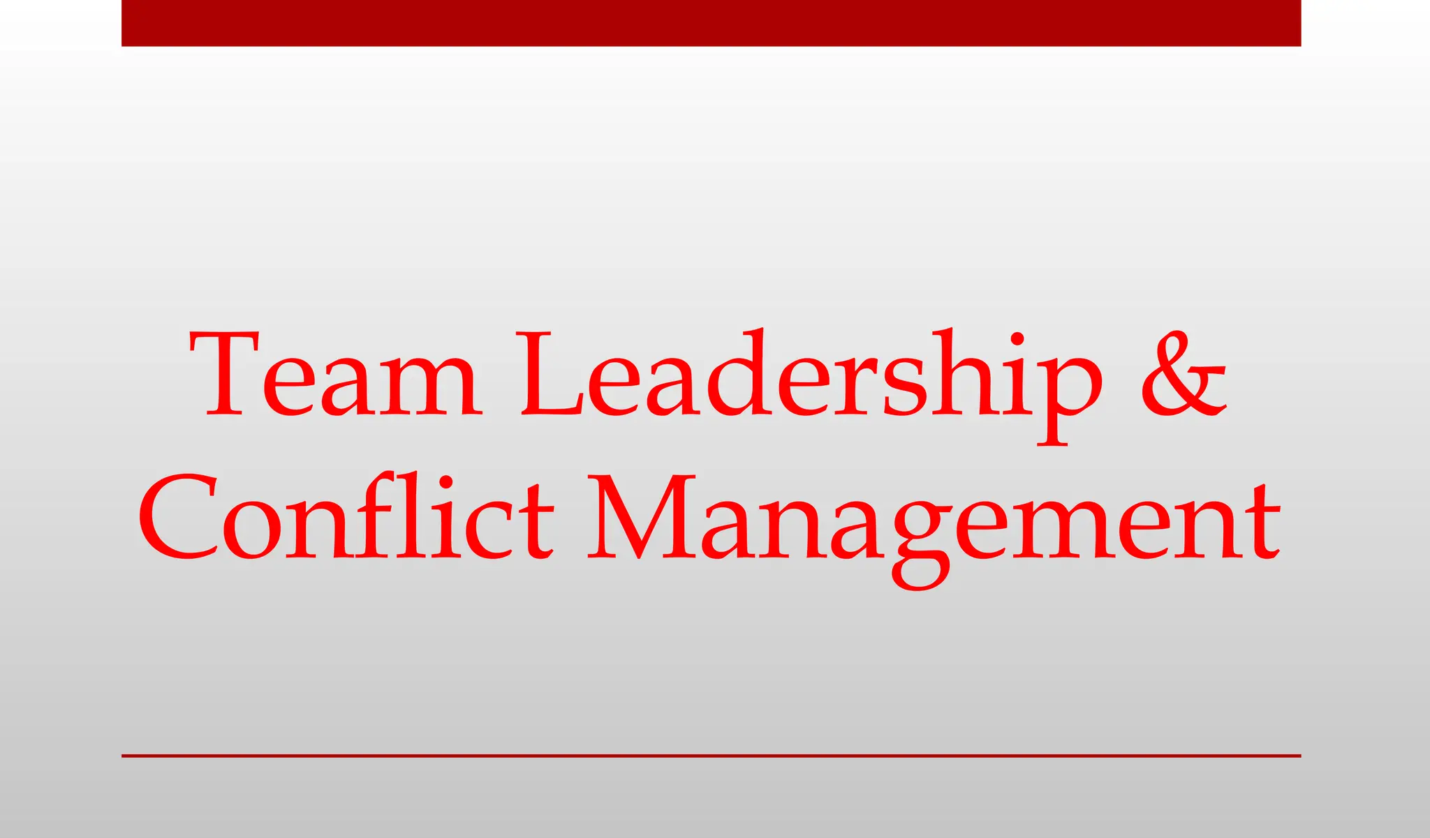 TEAM BUILDING and CONFLICT for organizational management | PPT