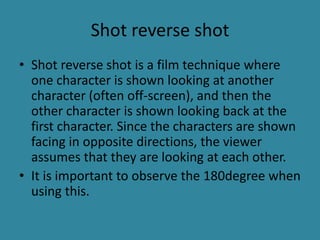 4 techniques in camera work | PPTX