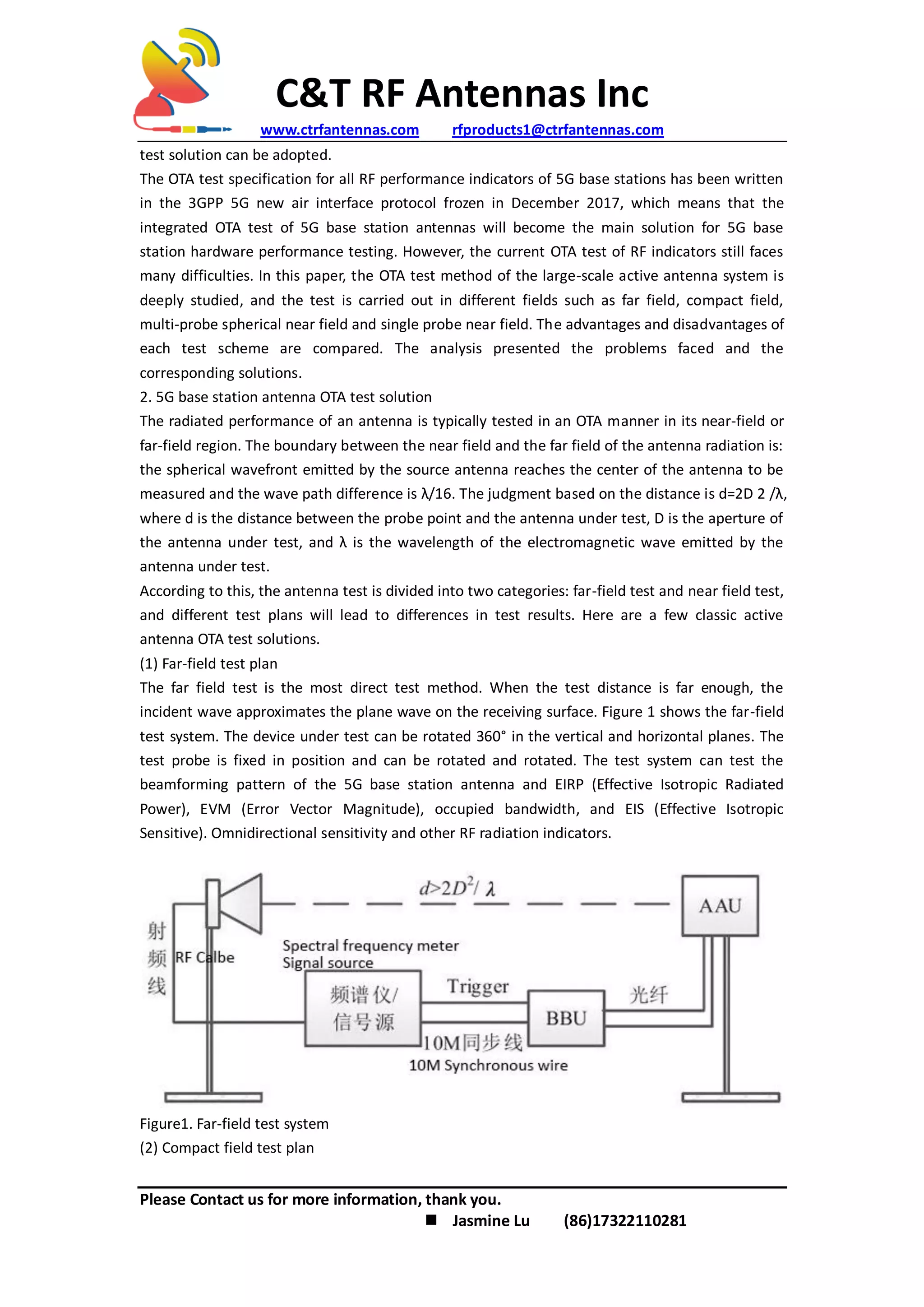 4 test methods for 5 g base station antenna ota - C&T RF Antennas Inc | PDF