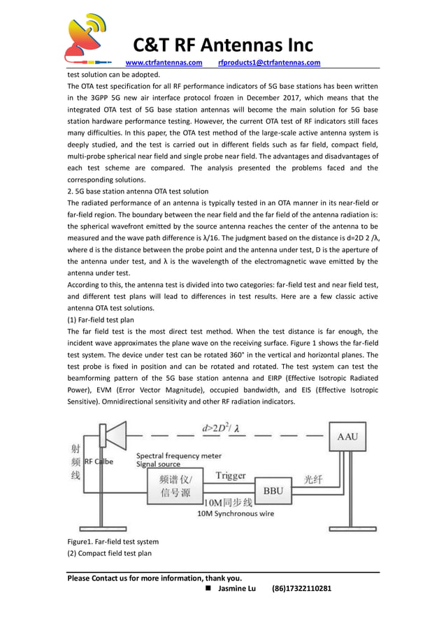4 test methods for 5 g base station antenna ota - C&T RF Antennas Inc | PDF