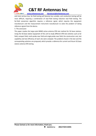 4 test methods for 5 g base station antenna ota - C&T RF Antennas Inc | PDF