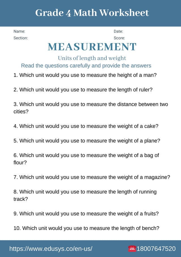 4th grade math worksheet pdf free | PDF